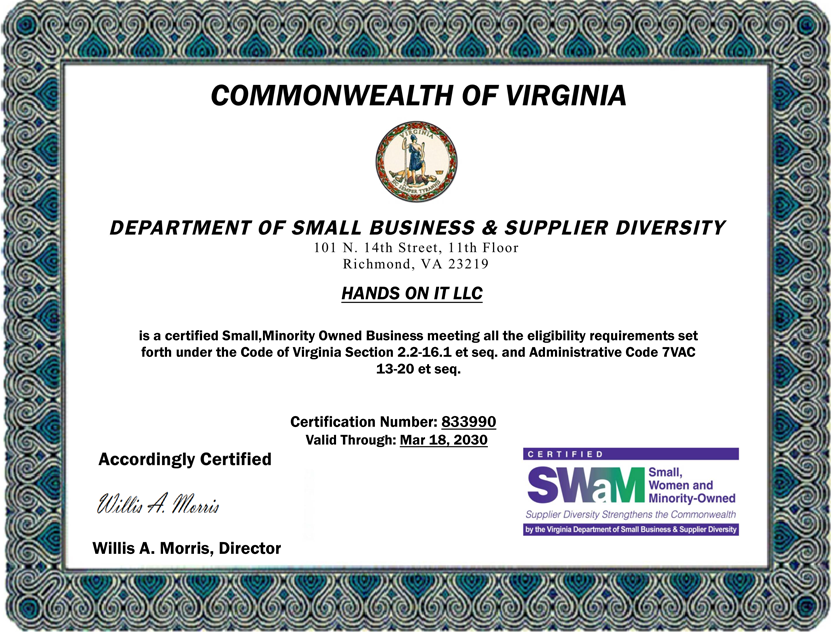 Certifications & Memberships - Hands On IT, LLC